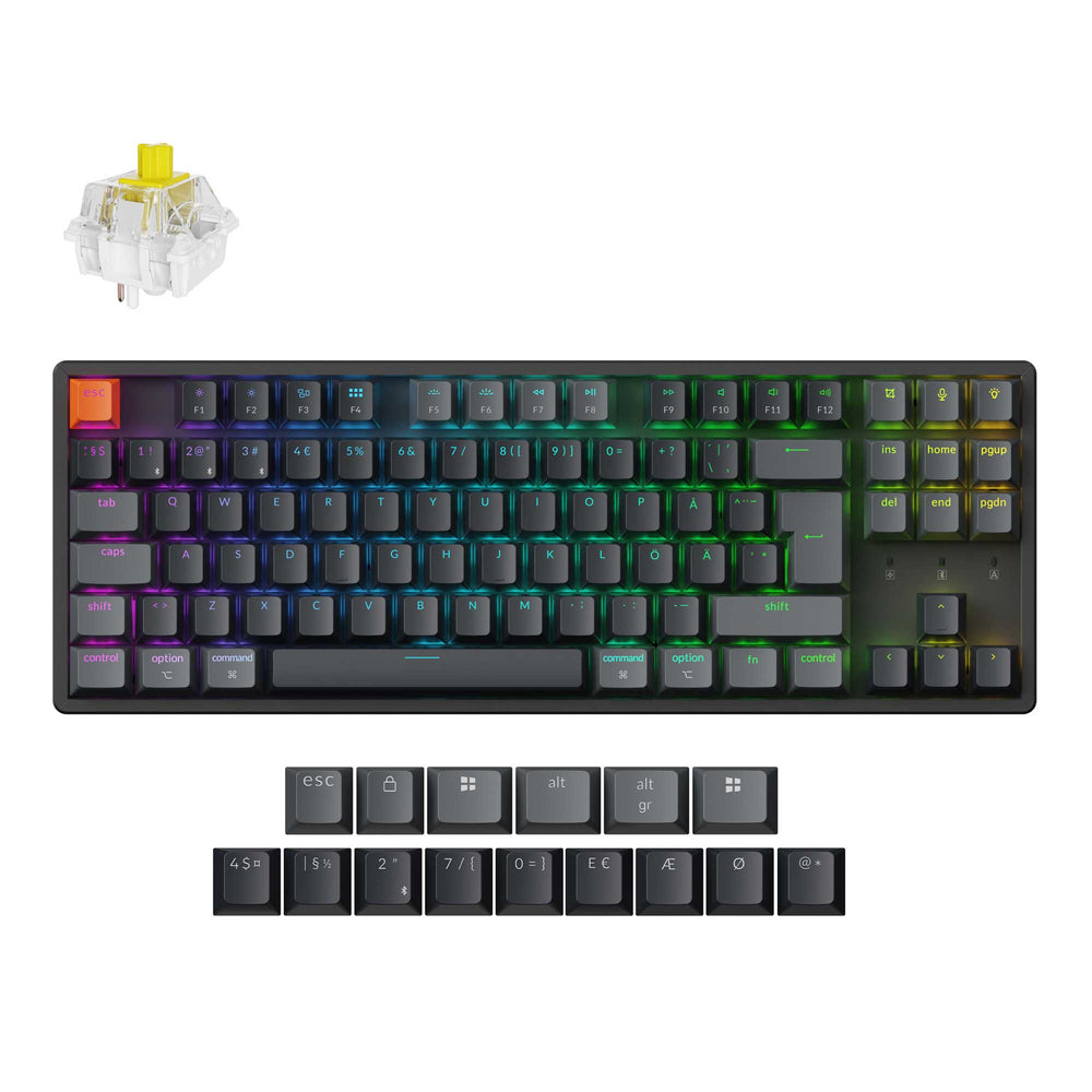 Keychron K8 QMK Wireless Mechanical Keyboard ISO Layout Collection (Ve ...
