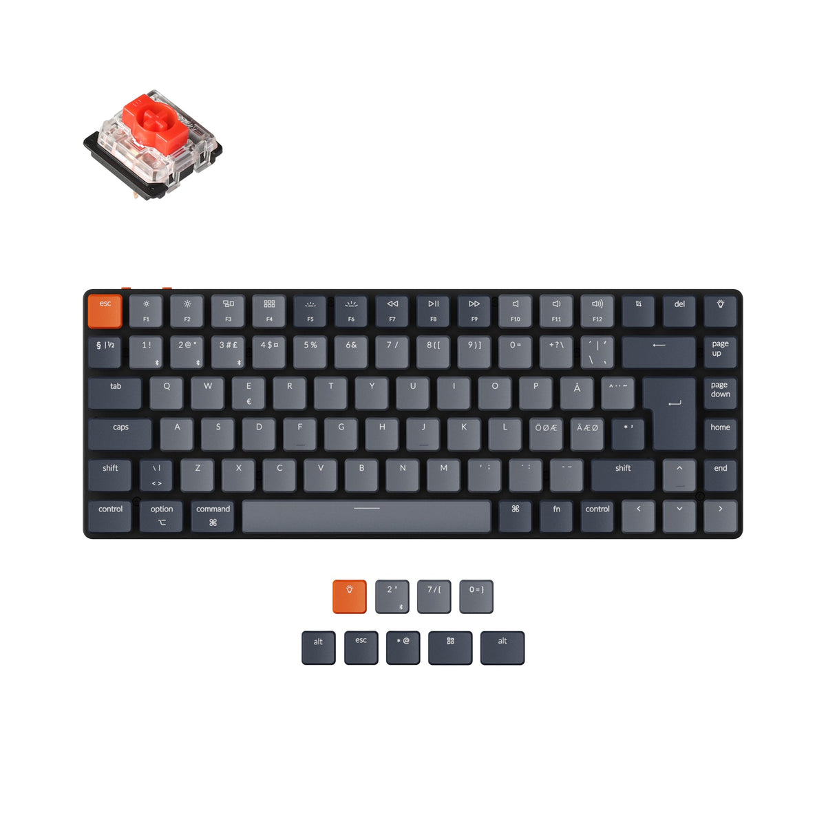 Keychron K3 Ultra-slim Wireless Mechanical Keyboard (Nordic ISO Layout ...